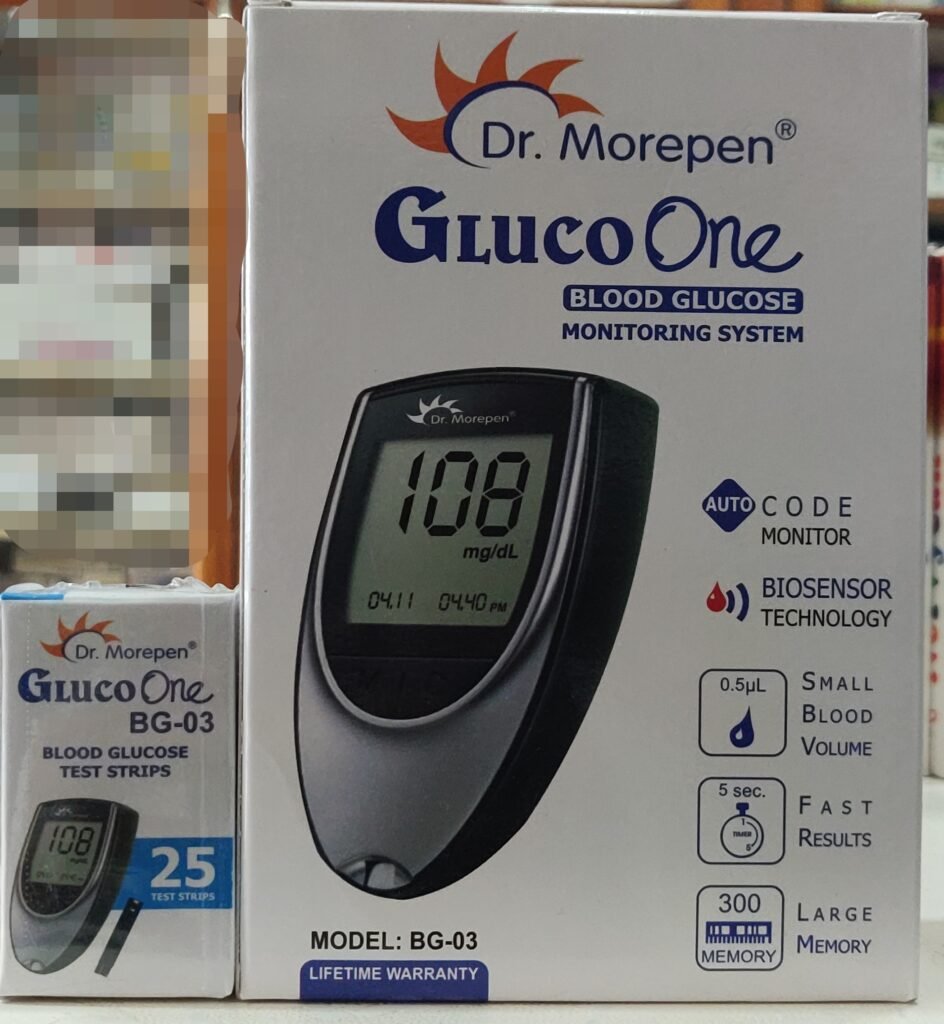 Dr. Morepen BG-03 Gluco One Glucometer Combo, 25 Strips free ...