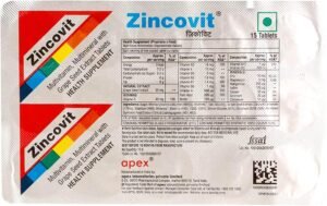 Zincovit Tablet (Strip of 15 tablets) (Multivitamin, Multimineral with ...