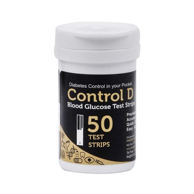 Control D Blood Glucose Test Strips, 50 strips - Prem Medical