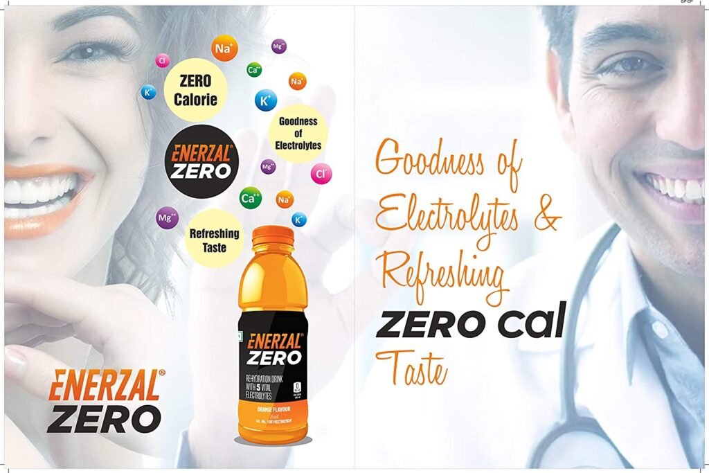 Enerzal Zero Energy Drink Liquid 400 ML Each (Pack of 6) Zero Calorie ...
