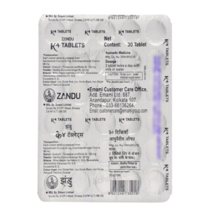 Zandu K4 Tablet (30 Tablets in a Strip) - Prem Medical