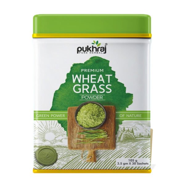 Pukhraj Wheat Grass Powder (30 Sachets of 3.5gm) - Prem Medical