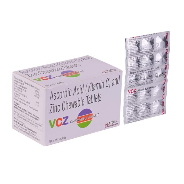 VCZ Vitamin C & Zinc Chewable Tablets 15's - Prem Medical